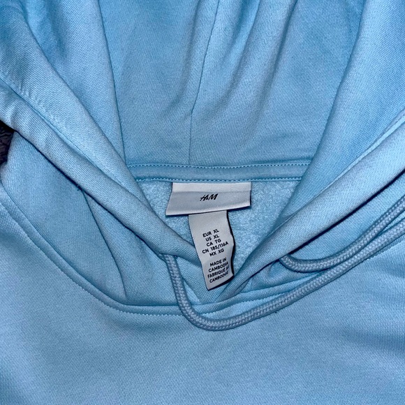 H&M | Shirts | Light Blue Hoody | Poshmark
